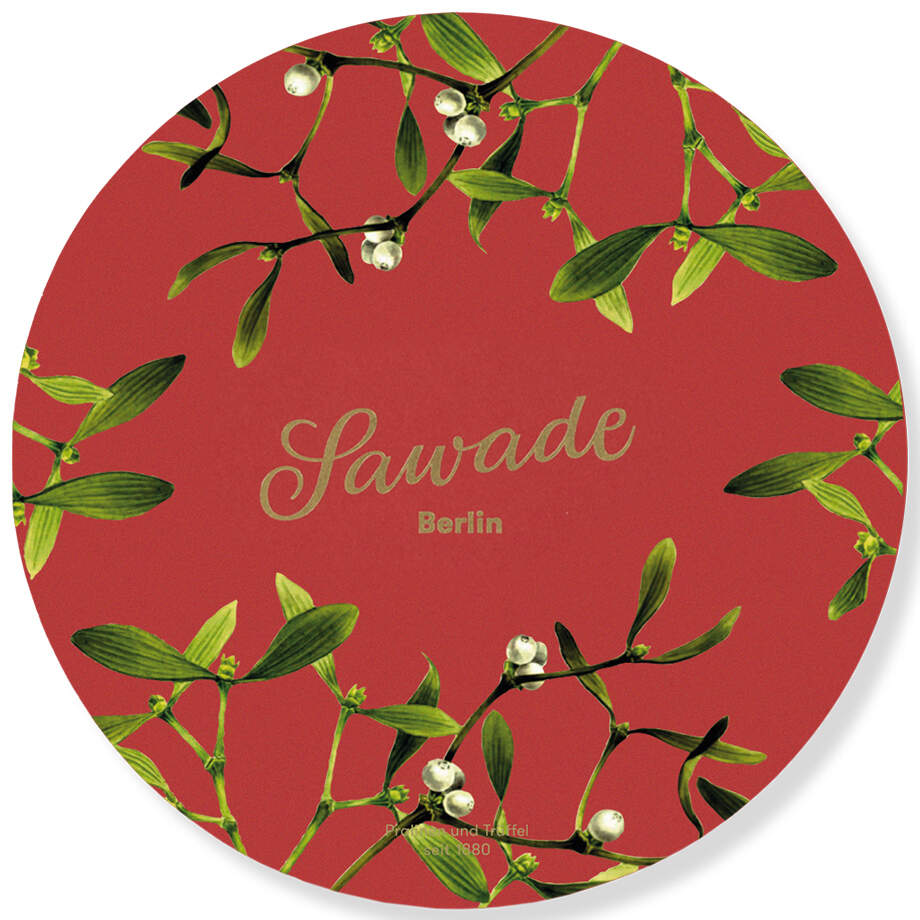 Sawade Sawade große runde Pralinenschachtel "Mistelzweig", 330g ...