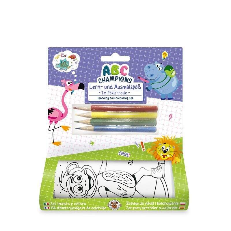 ABC CHAMPIONS Lern- und Ausmalspaß 2m Papierrolle | Online Marktplatz ...