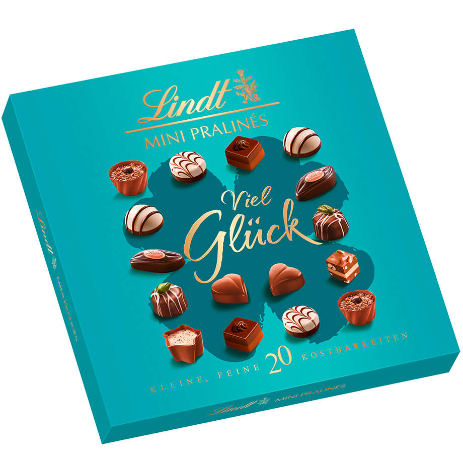 Lindt Lindt MINI PRALINÉS Botschaft "Viel Glück", 100g ...