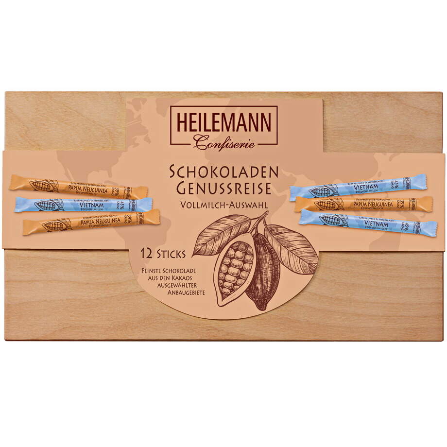 Heilemann Heilemann "Holzkiste mit Sticks Ursprung" Edelvollmich, 480g ...