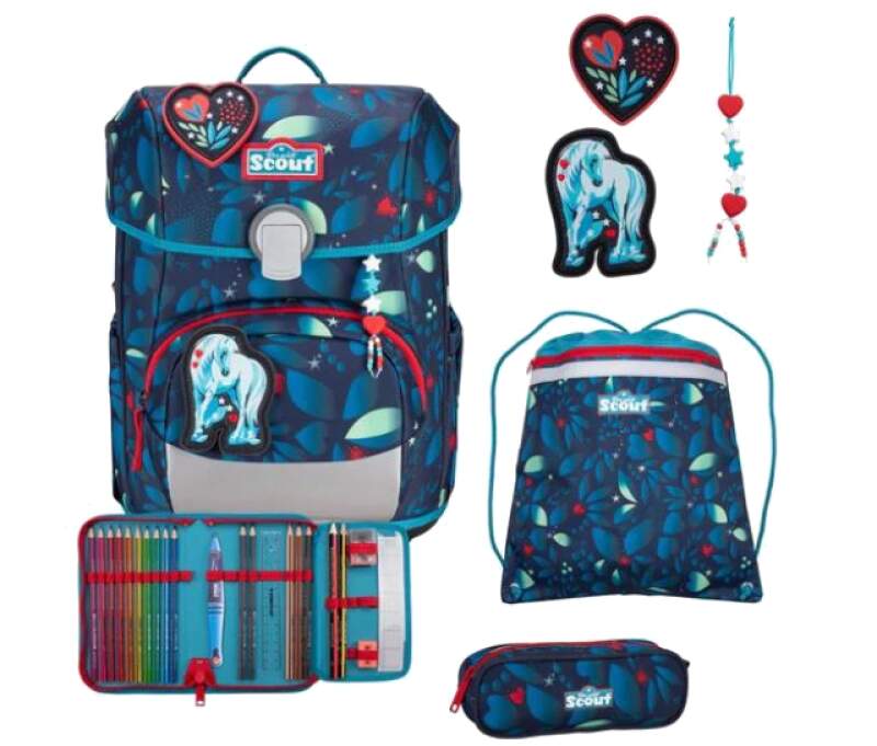 SCOUT Anfänger-Ranzen Scout Neo Safety Light White Unicorn | bagmondo