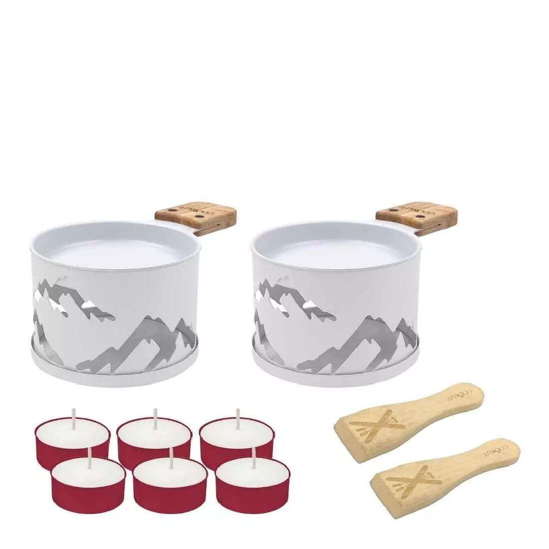 Cookut Raclette with foldable candle for 2 - white- | Letzshop