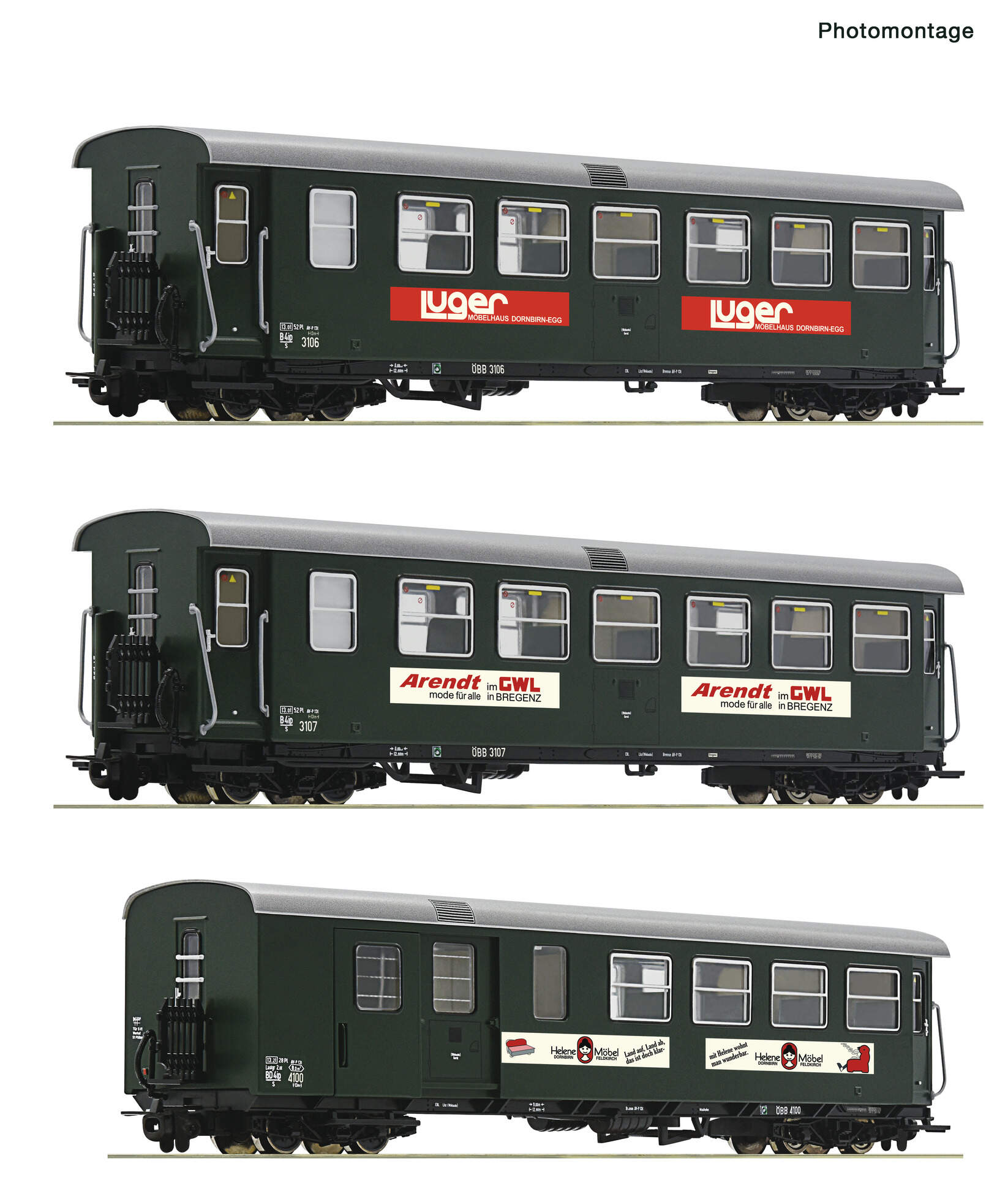 Roco H0 Roco 74042 3-tlg. Set RailJet ÖBB | Strassen