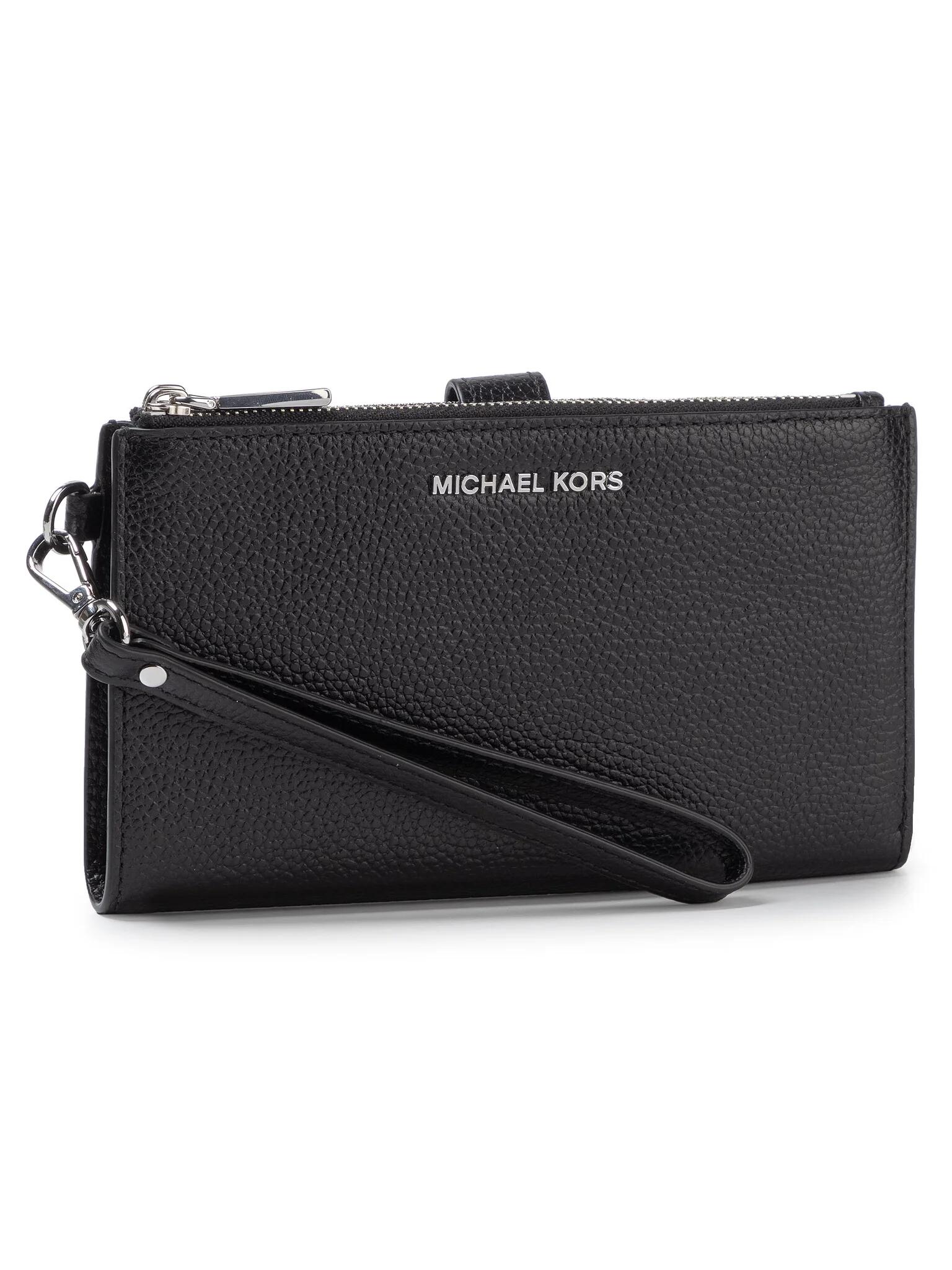 Michael Kors Brieftasche JET SET WRISTLET LEATHER SILVER Letzshop
