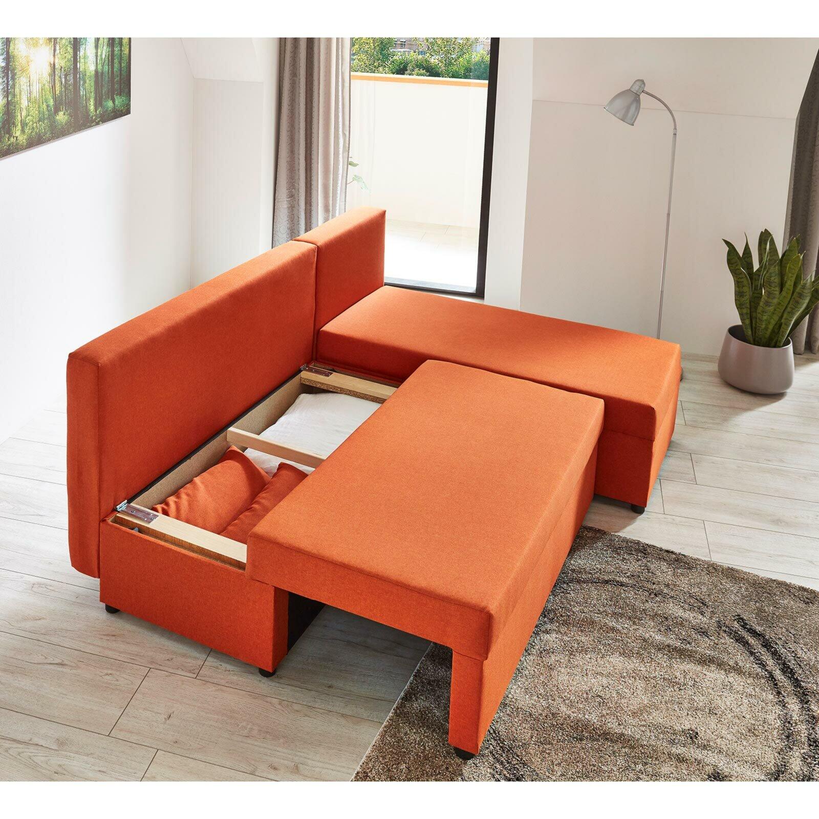 ikea orange corner sofa