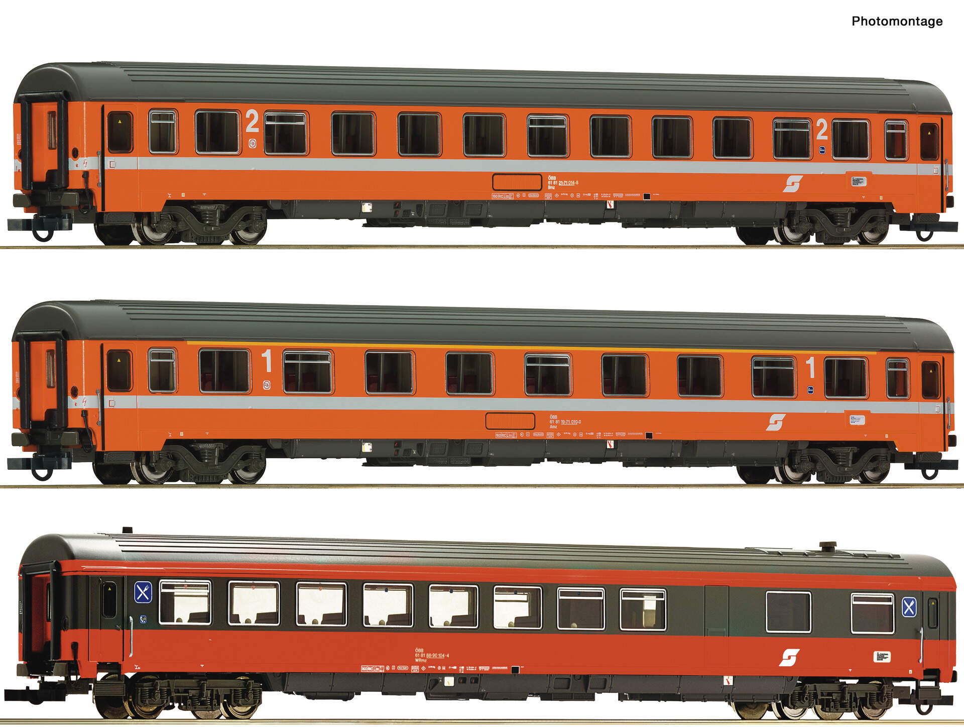 Roco H0 Roco 74021 3-tlg. Set 1: EuroCity-Wagen EC 7, | Letzshop