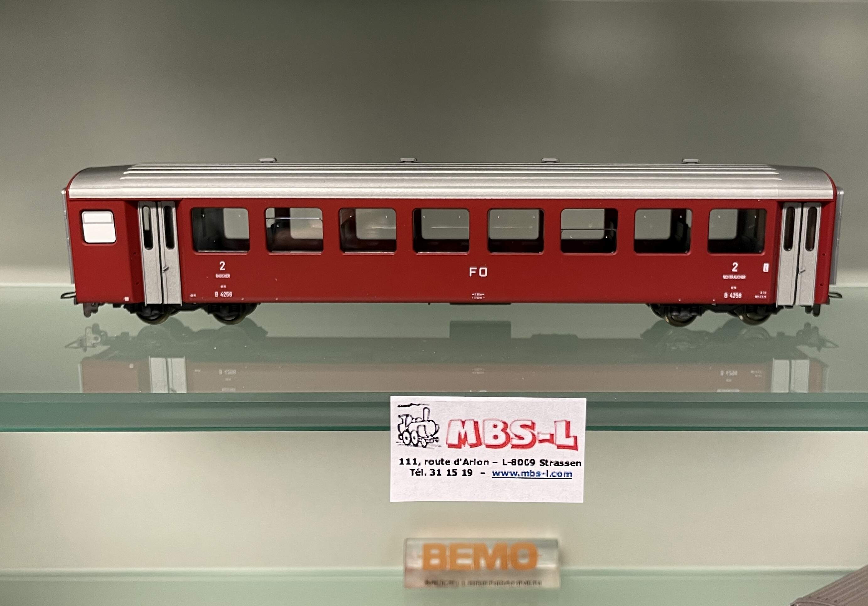 Bemo 3255224 Bemo H0m FO B 4264 Light metal car red / | Letzshop