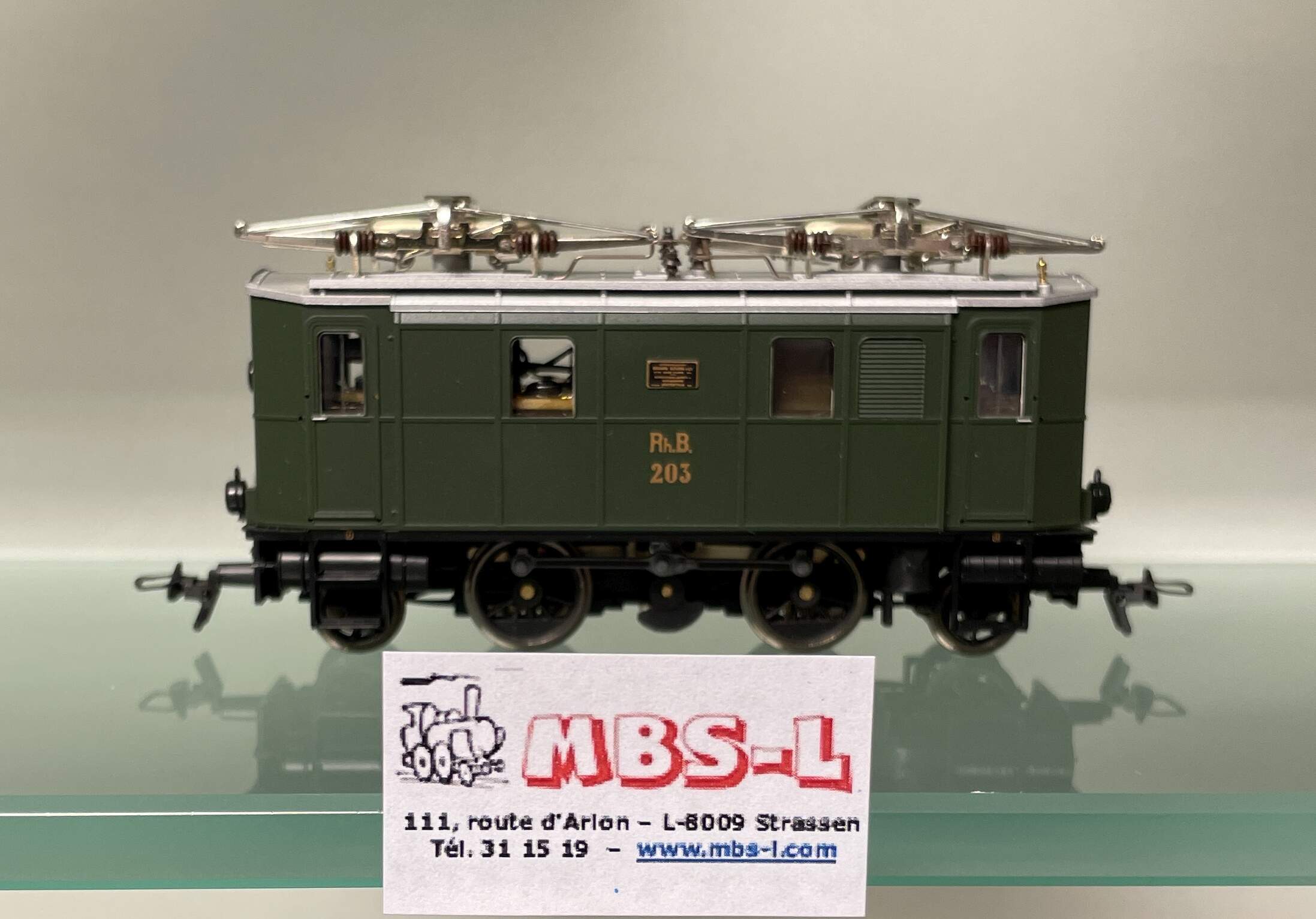 Bemo 1256103 Bemo H0m RhB Ge 2/4 203 rod loco green DC | Letzshop