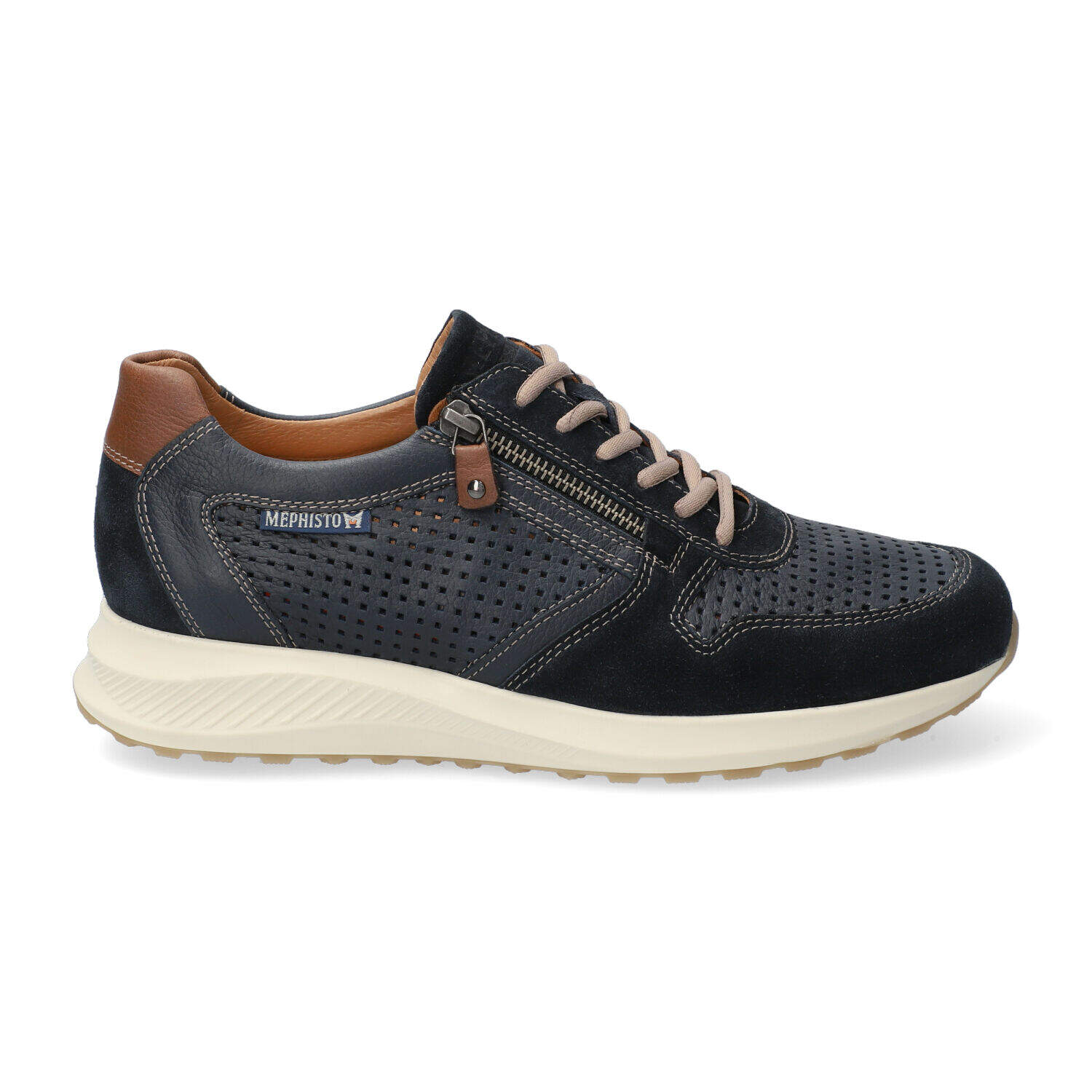 MEPHISTO Herrenschuhe Sportliche Schnürer BLUE | Sabu